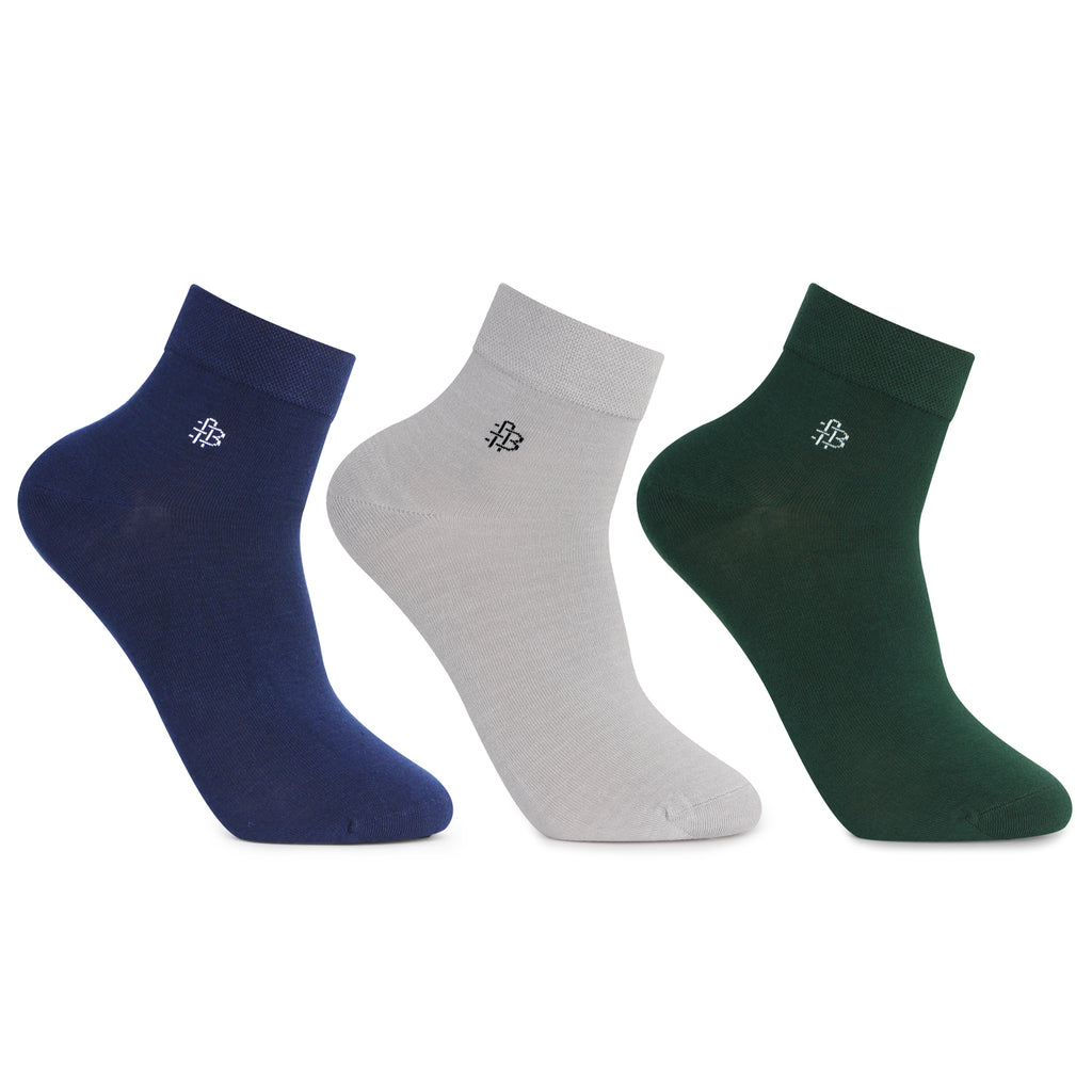 Classic Bamboo Ankle Socks | Assorted - Pack of 3 – BONJOUR