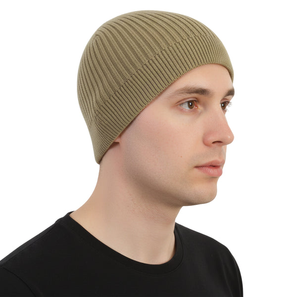 Men’s Woolen Winter Cap Moss Green with Warm Insulation and Wind ...