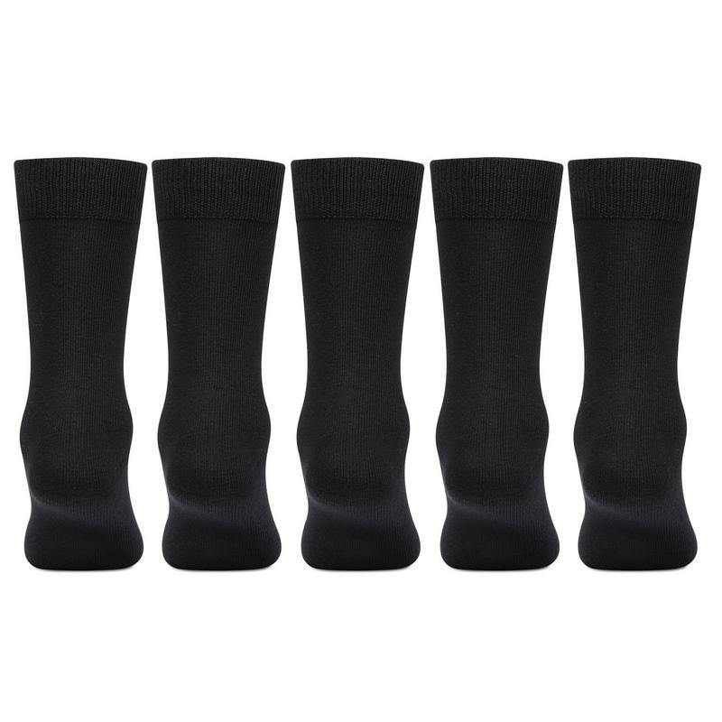 Kids Plain Black Cotton School Socks - Pack of 5 – BONJOUR