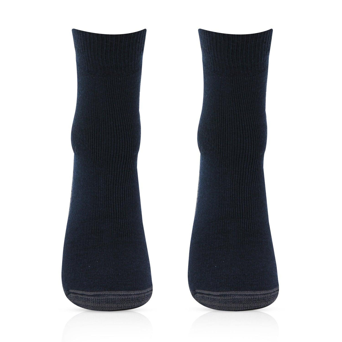 Men's Woolen Navy Color Anti-Skid (Gripper) Indoor Socks - Pack Of 2 ...