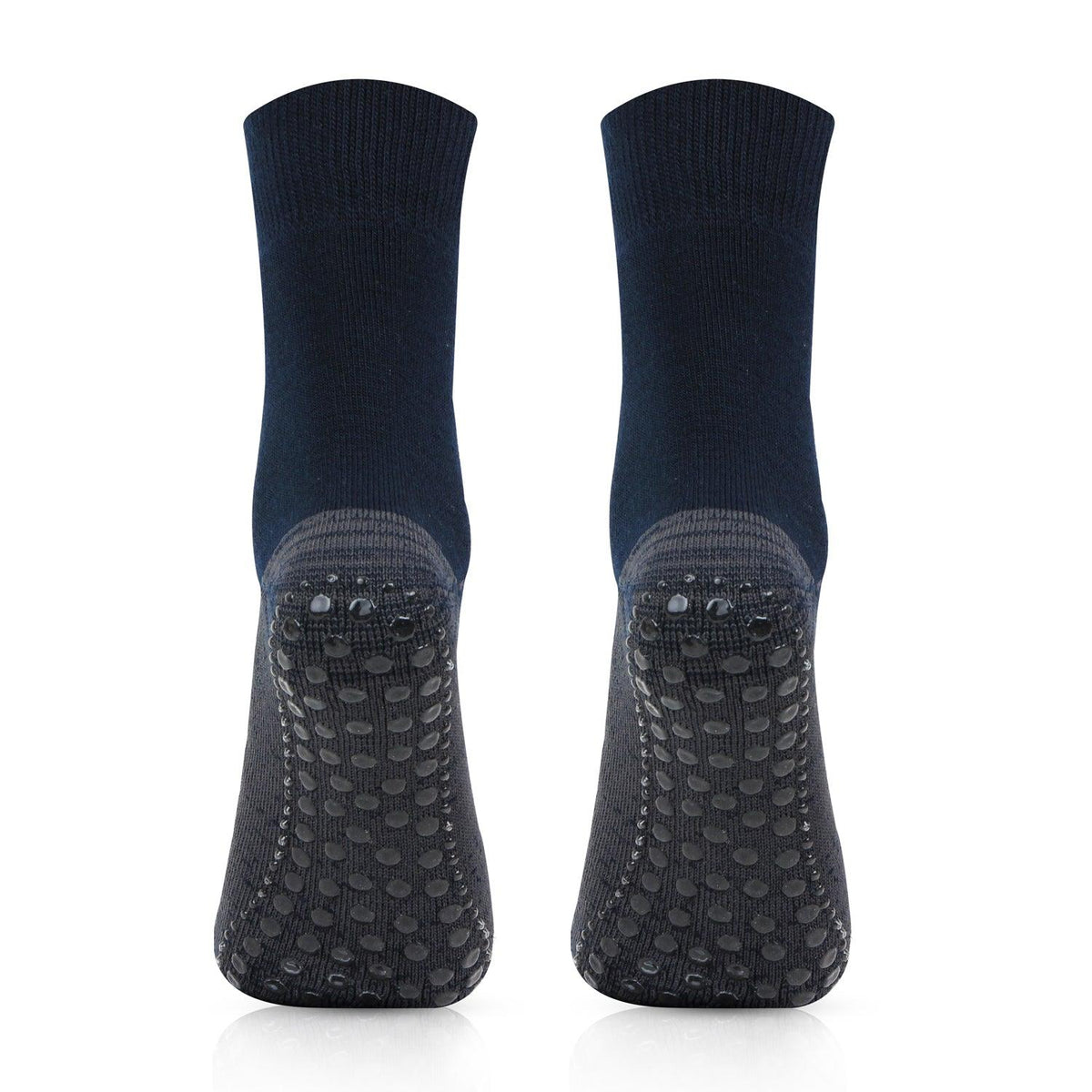 Men's Woolen Navy Color Anti-Skid (Gripper) Indoor Socks - Pack Of 2 ...