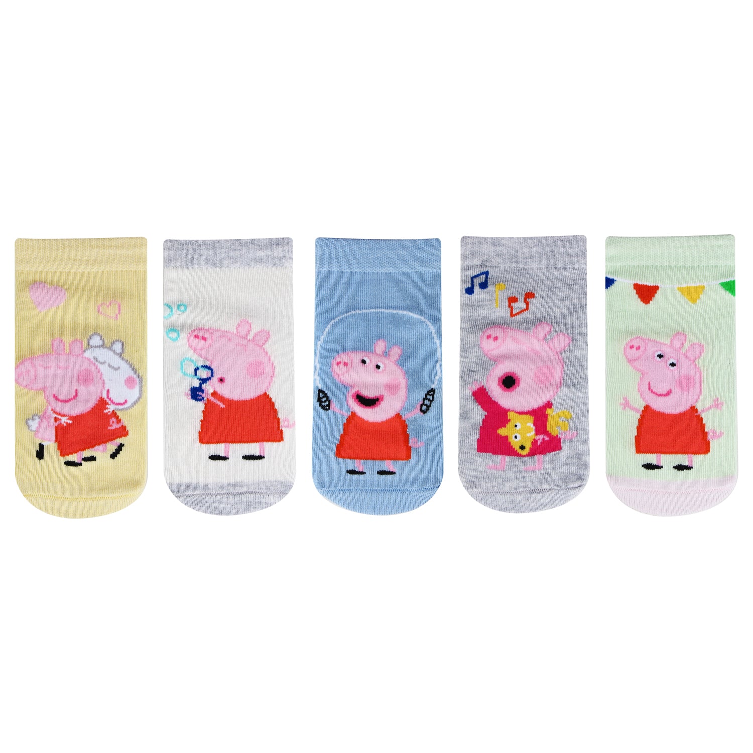 Peppa Pig Crew Socks for Kids- Pack of 5 – BONJOUR